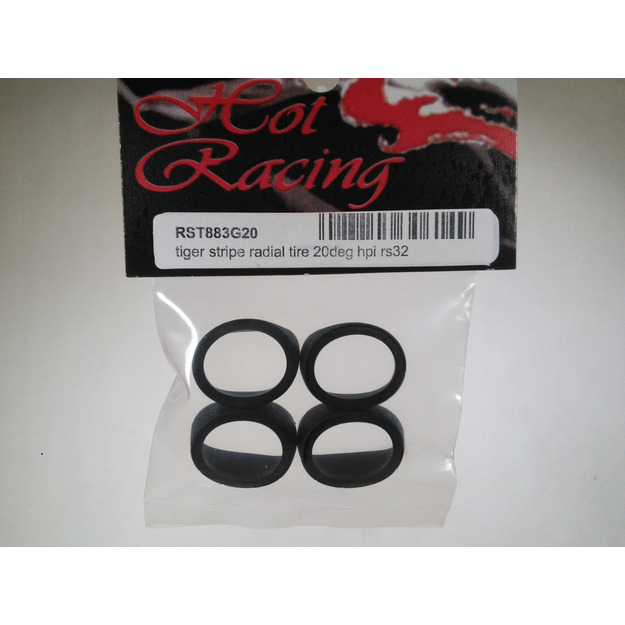 Hot Racing RST883G20 HPI Rs32 Tiger Stripe Radial Tires 20deg ...