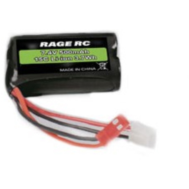 Rage RC B1168 7.4v 500mah Li-Ion Battery; Lightwave 739792075384 | eBay