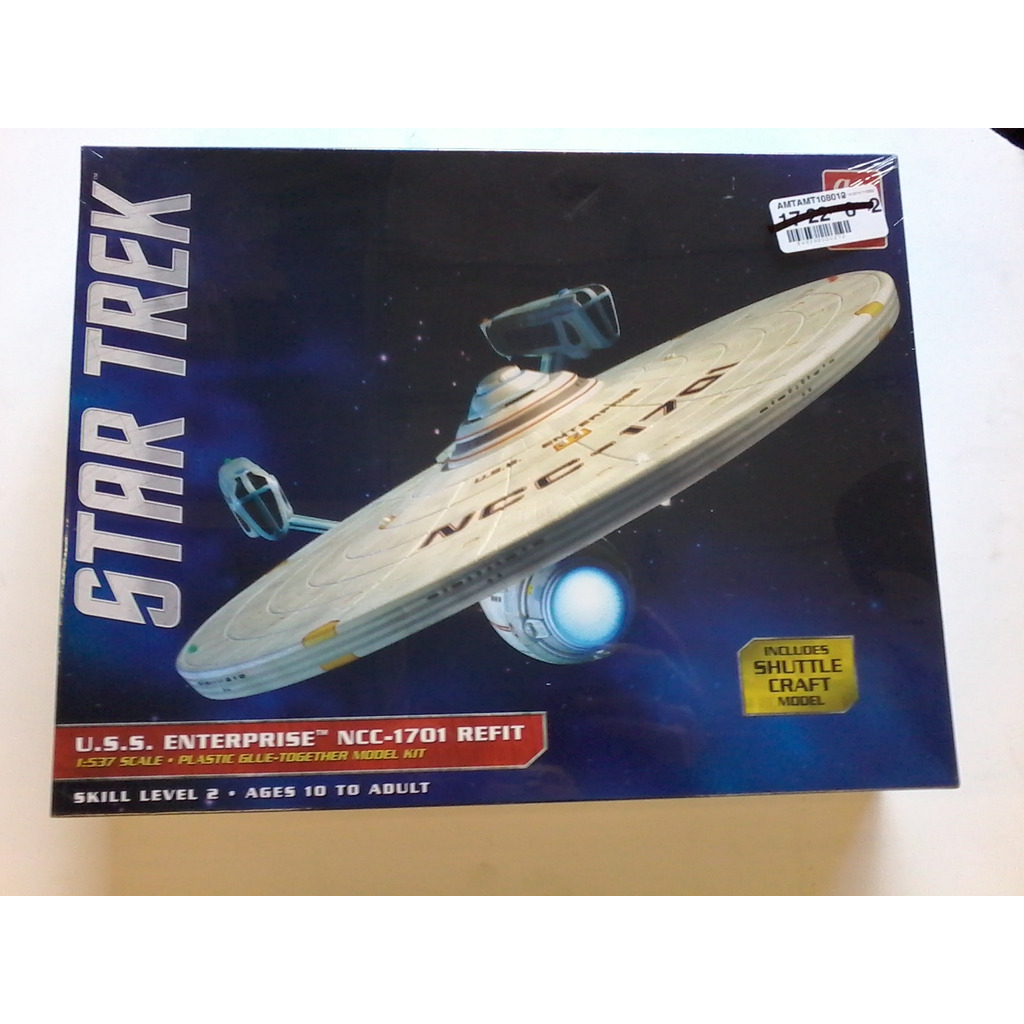 AMT 1080 Star Trek USS Enterprise NCC-1701 Refit 1:537 Scale Model Kit ...
